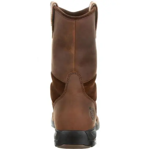 GEORGIA BOOT Waterproof Wellington Work Boots - Brown