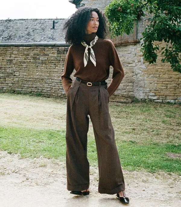 HMD Lawrence Pant - Brown Herringbone