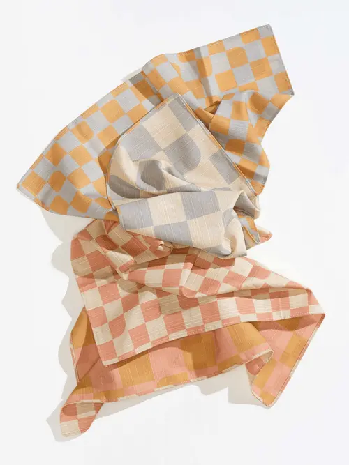 TORTUGA FORMA Checker Dinner Napkinsquiet Season Set Of 4