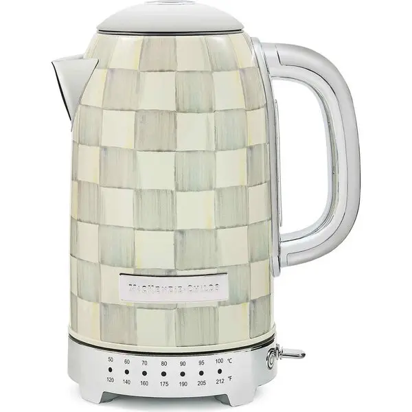 MACKENZIE-CHILDS Check Electric Kettle - Sterling