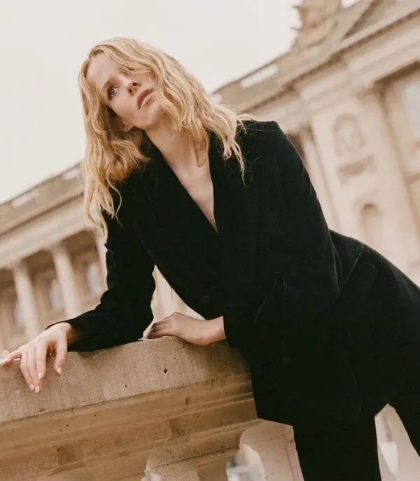 HMD Duccio Double-breasted Velvet Jacket - Black