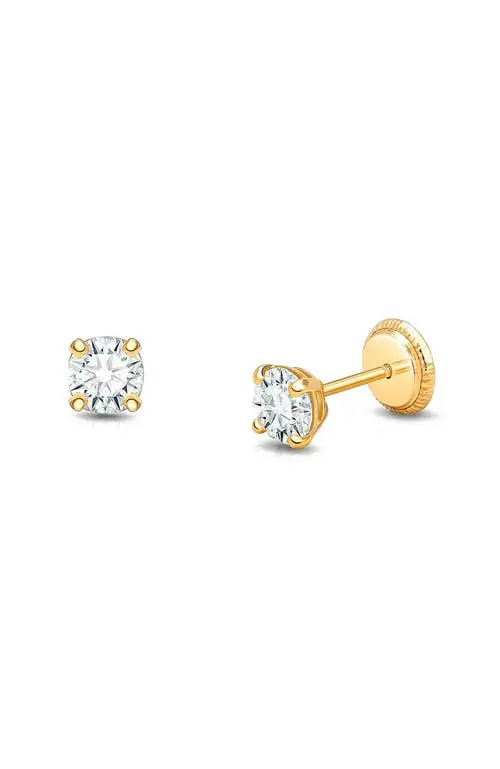 TINY BLESSINGS 14k Gold Crystal Stud Earrings - April