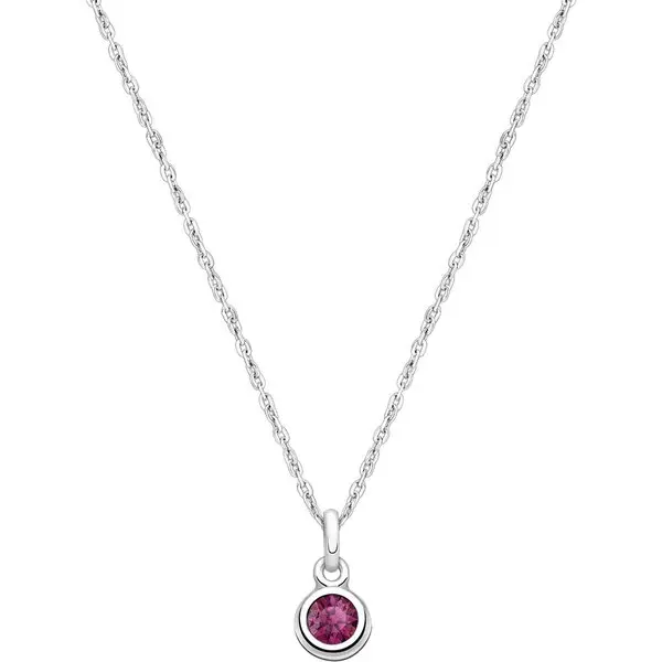 TINY BLESSINGS Sterling Silver Birthstone Necklace - February