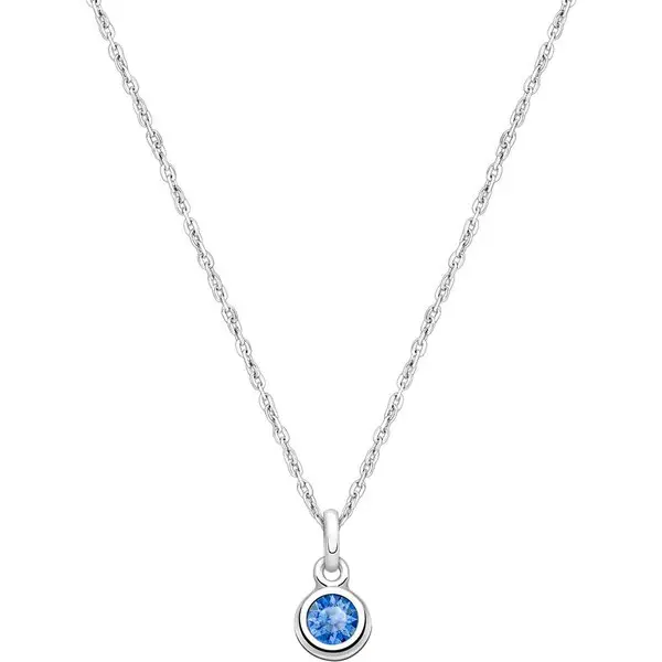 TINY BLESSINGS Sterling Silver Birthstone Necklace - September