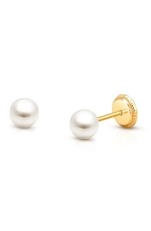 TINY BLESSINGS 14k Gold Pearl Stud Earrings - 14k Yellow Gold