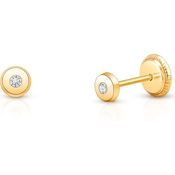 TINY BLESSINGS 14k Gold Diamond Stud Earrings - 14k Yellow Gold