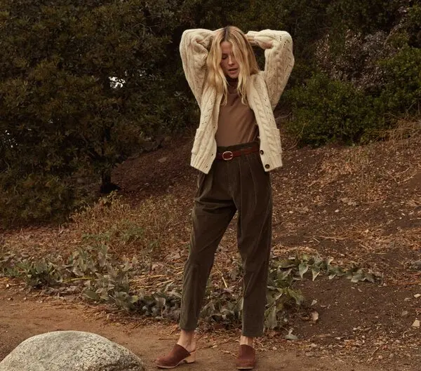 HMD Nelda Boot-cut Corduroy Trousers