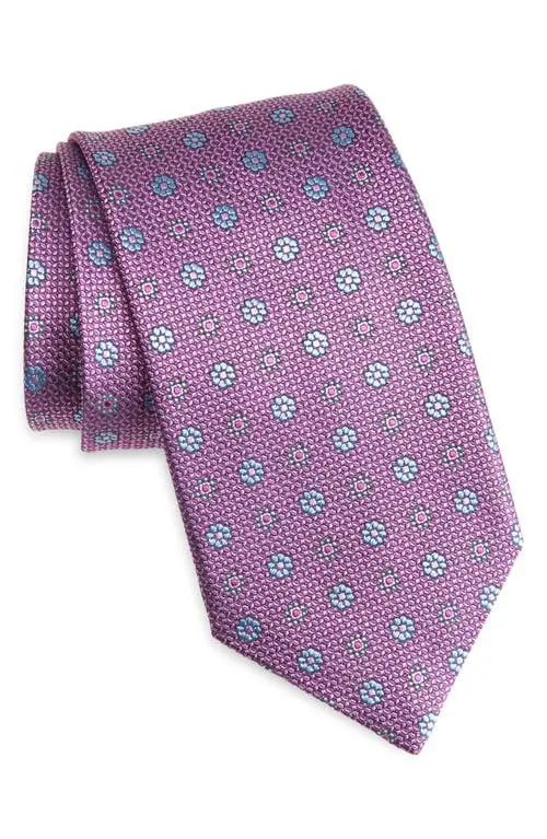David Donahue Italian-silk Jacquard Neck Tie - Pink