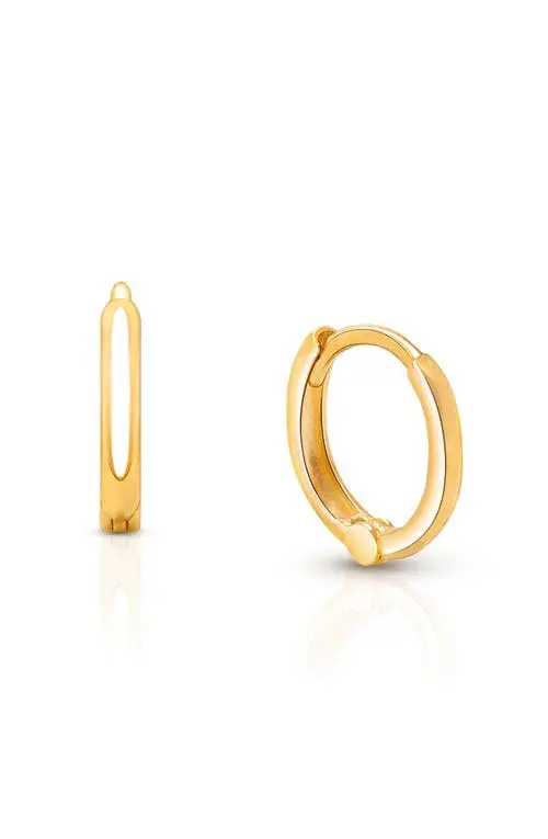 TINY BLESSINGS 14k Gold 9mm Huggie Hoop Earrings - 14k Yellow Gold