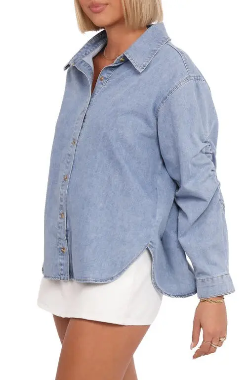 PETAL & PUP Antonella Denim Button-up Shirt