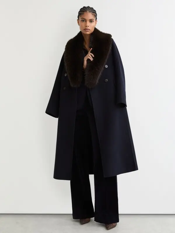 REISS Flora Faux-fur Collar