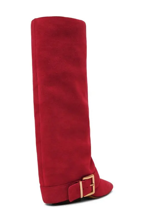 Steve Madden Illuzion Boot - Red Suede
