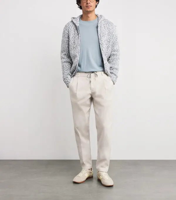 Eleventy Stretch-cotton Garment-dye Trousers