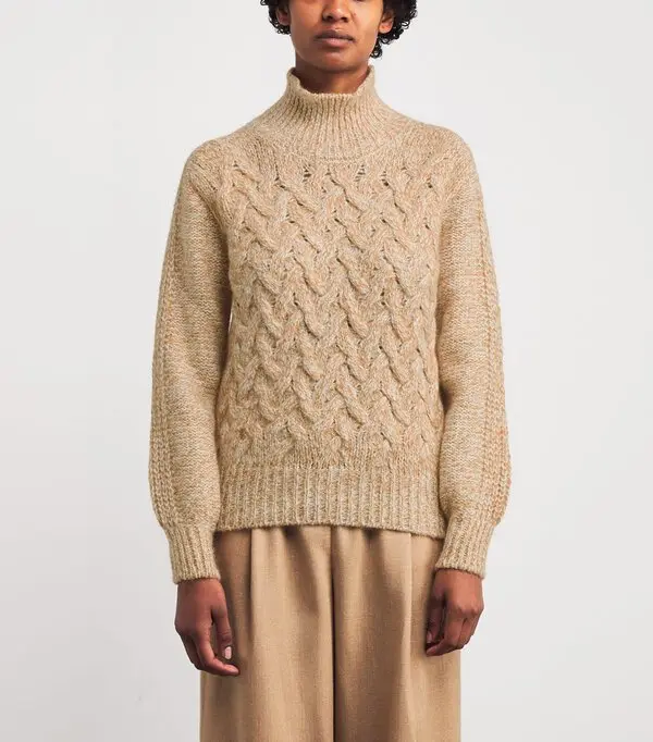 Eleventy Wool-blend Metallic Knitted Sweater