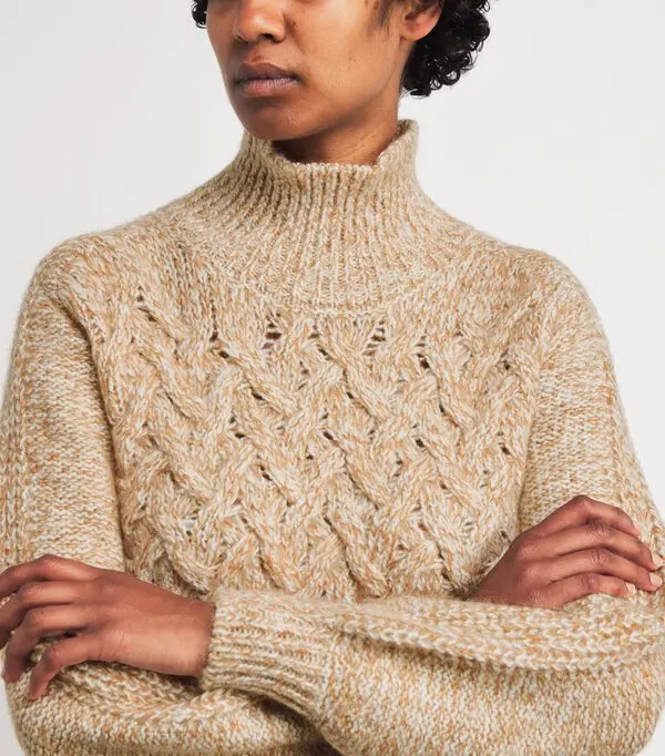 Eleventy Wool-blend Metallic Knitted Sweater