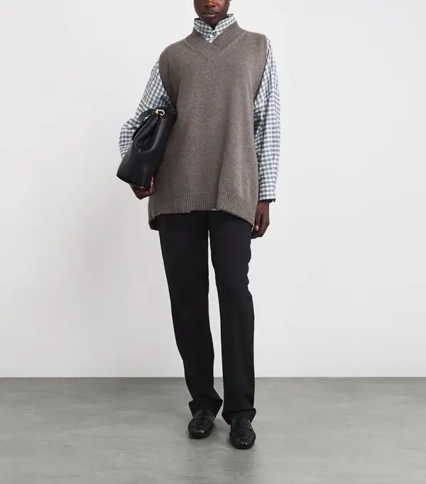 Eskandar Cashmere Crossover Sweater Vest