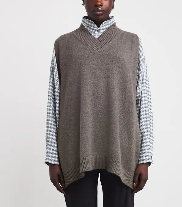 Eskandar Cashmere Crossover Sweater Vest