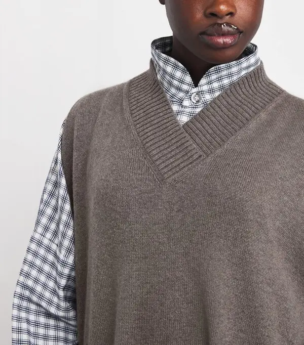 Eskandar Cashmere Crossover Sweater Vest