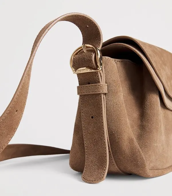 Sandro Le Mambo Suede Crossbody Bag