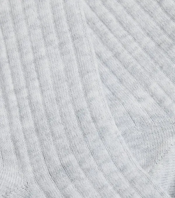 Eleventy Ribbed Cotton-blend Crew Socks