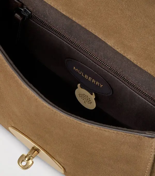Mulberry Suede Lily Shoulder Bag - Beige