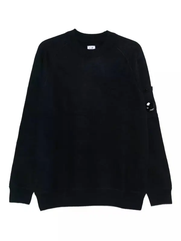 C.P. COMPANY Felted Crew Neck Knit - Blue
