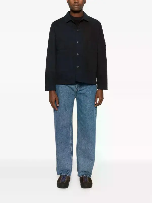 C.P. COMPANY Felted Crew Neck Knit - Blue