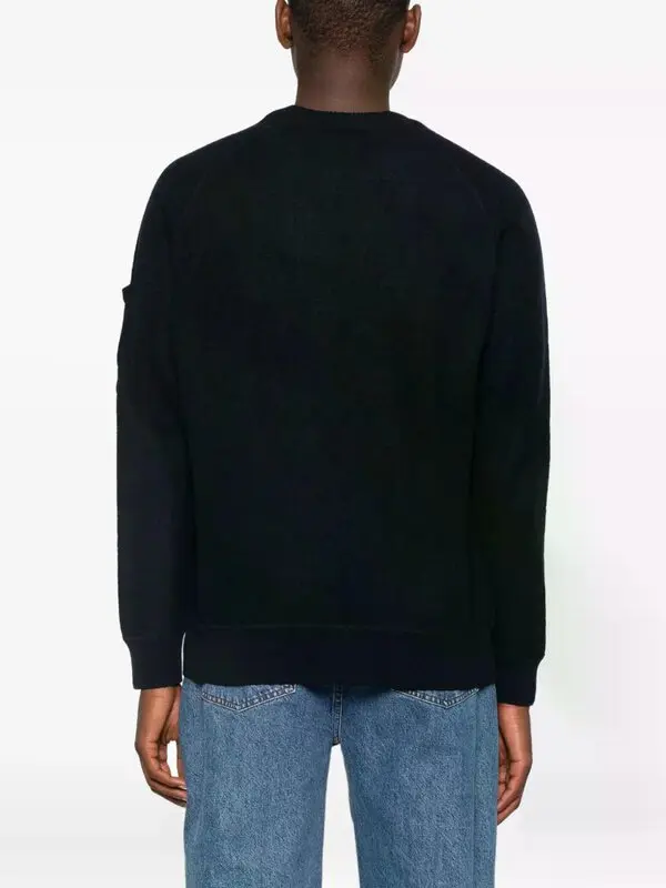 C.P. COMPANY Felted Crew Neck Knit - Blue