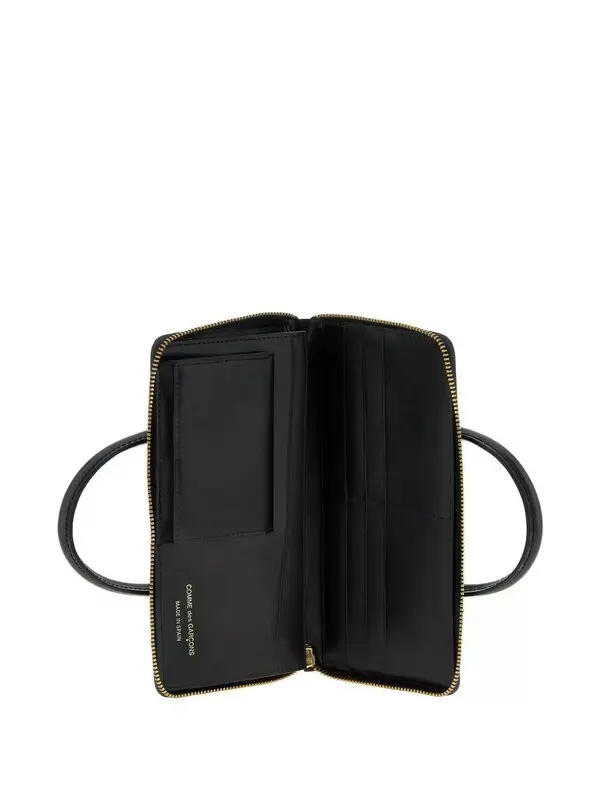 Comme Des Garçons Zip Leather Wallet - Black