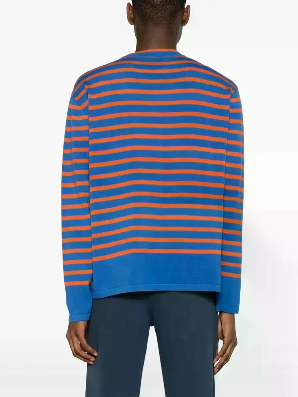 Maison Kitsuné Logo-intarsia Cotton Jumper
