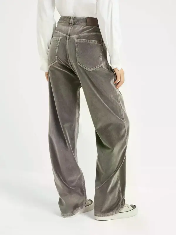 Brunello Cucinelli Logo-patch Flared Trousers