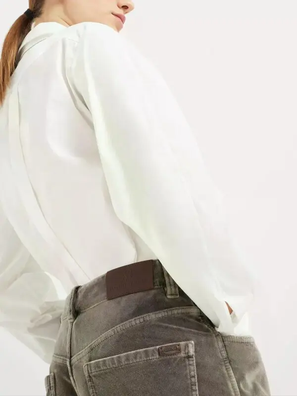 Brunello Cucinelli Logo-patch Flared Trousers