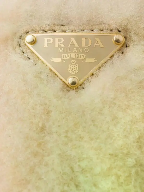 Prada Shearling Ballerina Flats