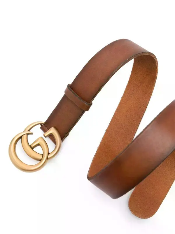Gucci Gg Marmont Leather Belt - Brown