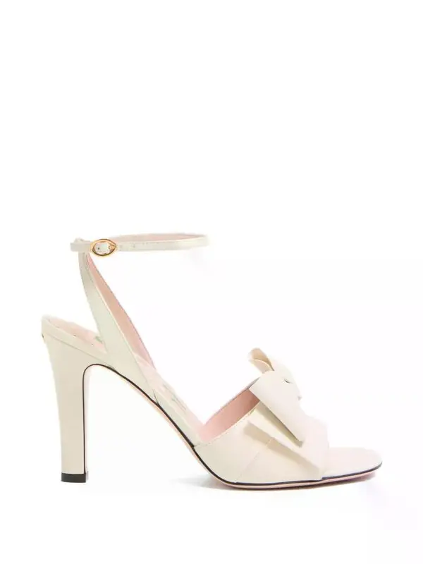 Valentino Garavani Kidskin Bow Detail Sandals - Neutrals