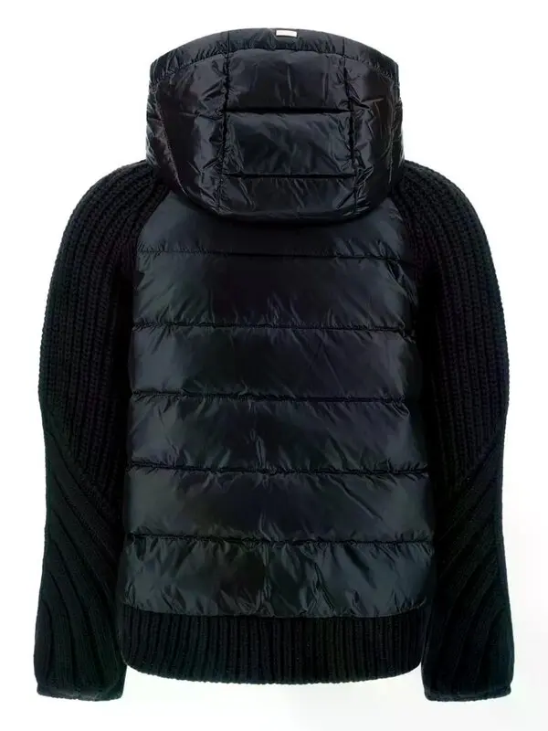Herno Ribbed-knit Hooded Jacket