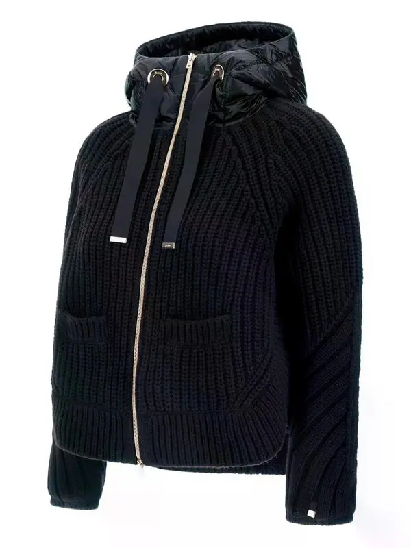 Herno Ribbed-knit Hooded Jacket