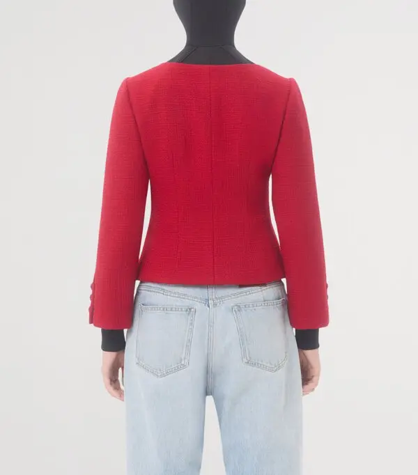 Valentino Garavani Virgin Wool-blend Bow Blazer