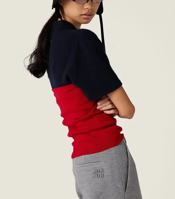 Miu Miu Cotton Logo Tube Top