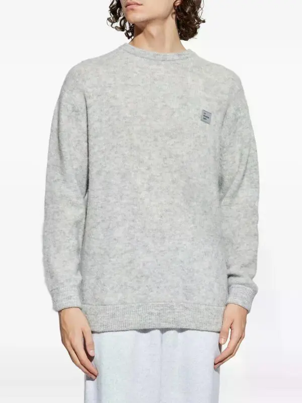 American Vintage Crew Neck Sweater With Patch Detail