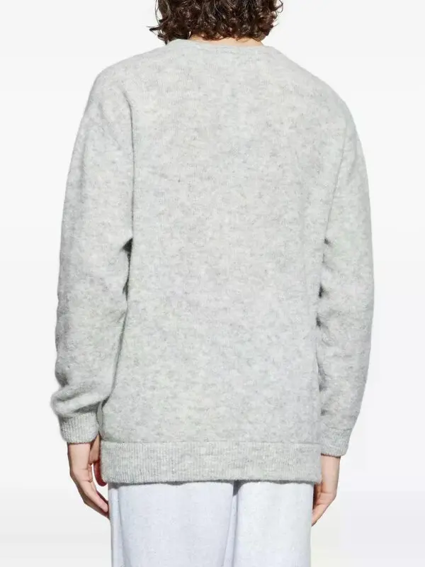 American Vintage Crew Neck Sweater With Patch Detail