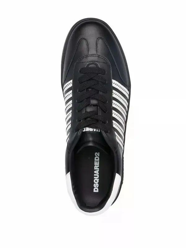 Dsquared2 Side-stripe Detail Low-top Sneakers - Black