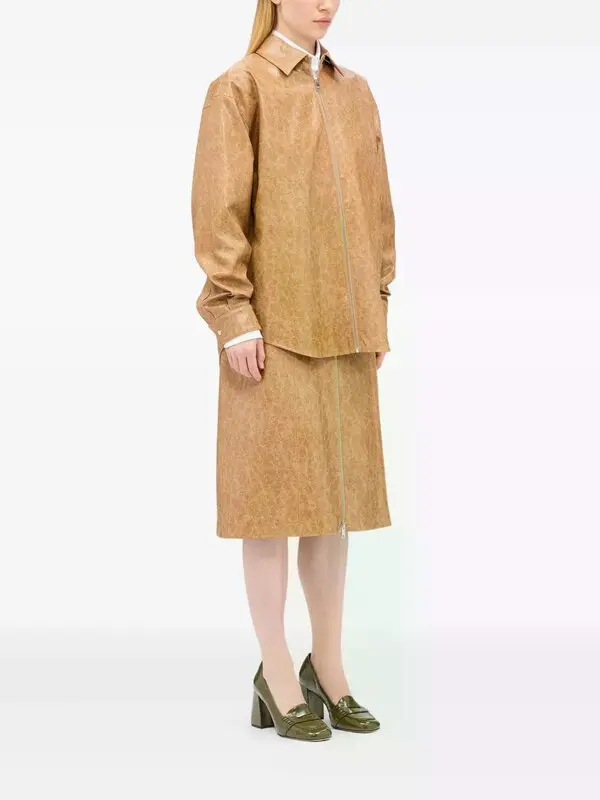 MSGM Zip-front Midi Skirt