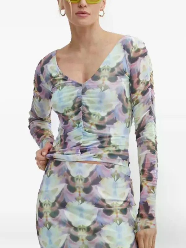 RÉSUMÉ Floral Print Long-sleeve Top