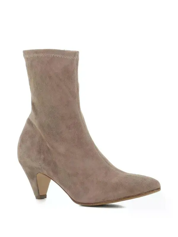 DEL CARLO Pointed Suede Boots - Brown