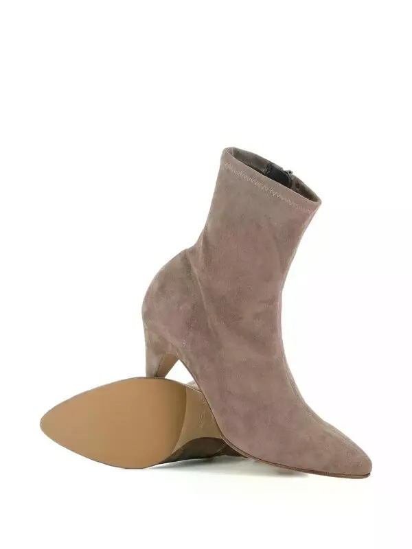 DEL CARLO Pointed Suede Boots - Brown