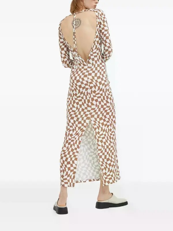 RÉSUMÉ Checked Midi Dress