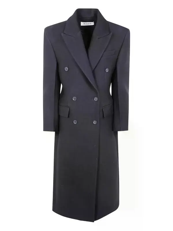 RÓHE Double-breasted Coat - Black