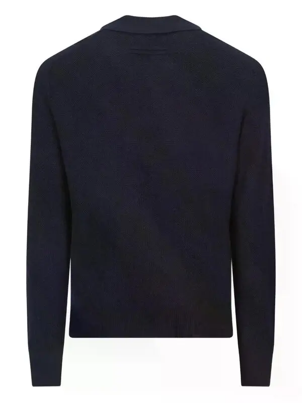 Zegna Open-collar Cashmere Polo Shirt