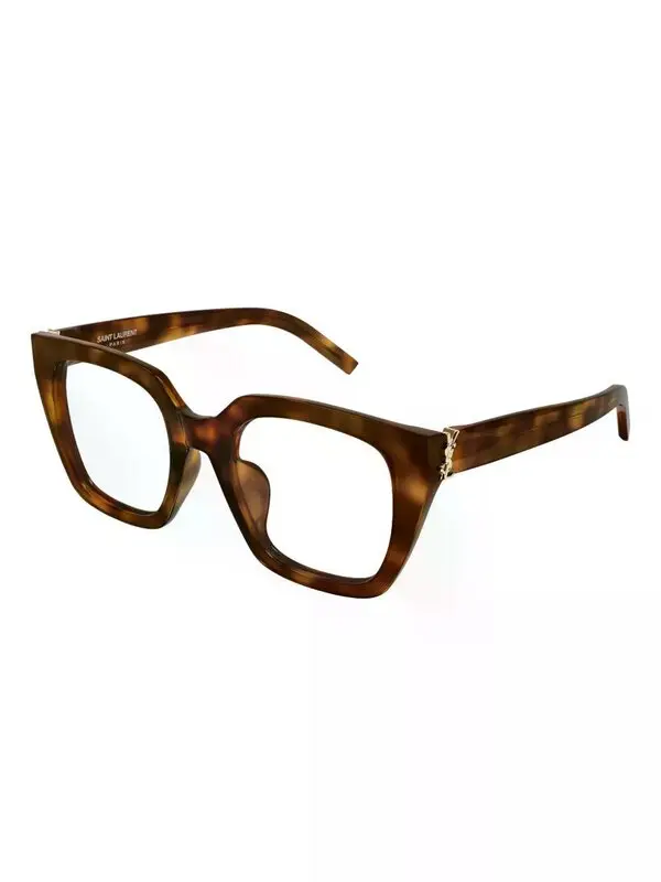 Saint Laurent Square Frame Glasses - Brown